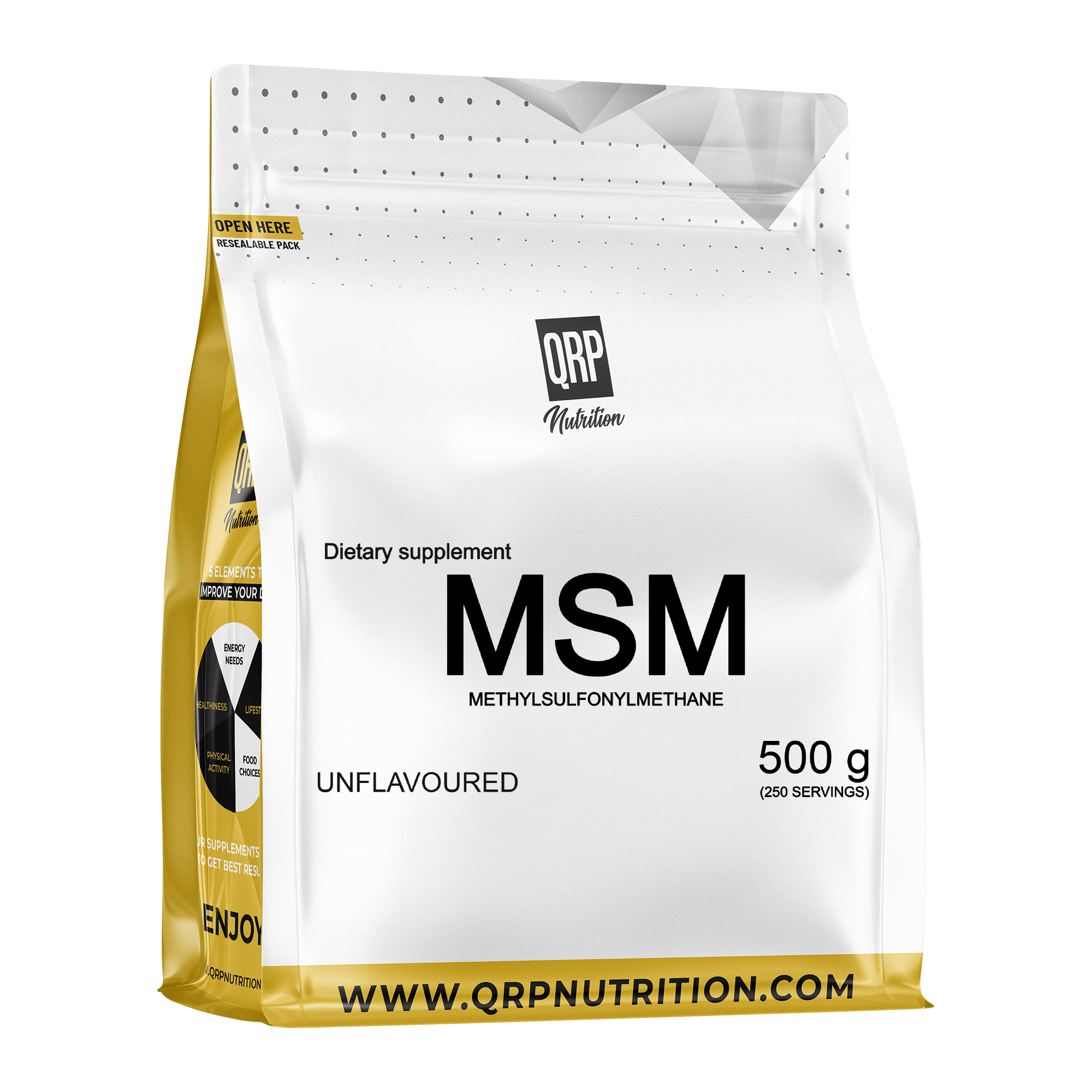MSM 500g | Joint & Mobility Support Supplement | QRP Nutrition