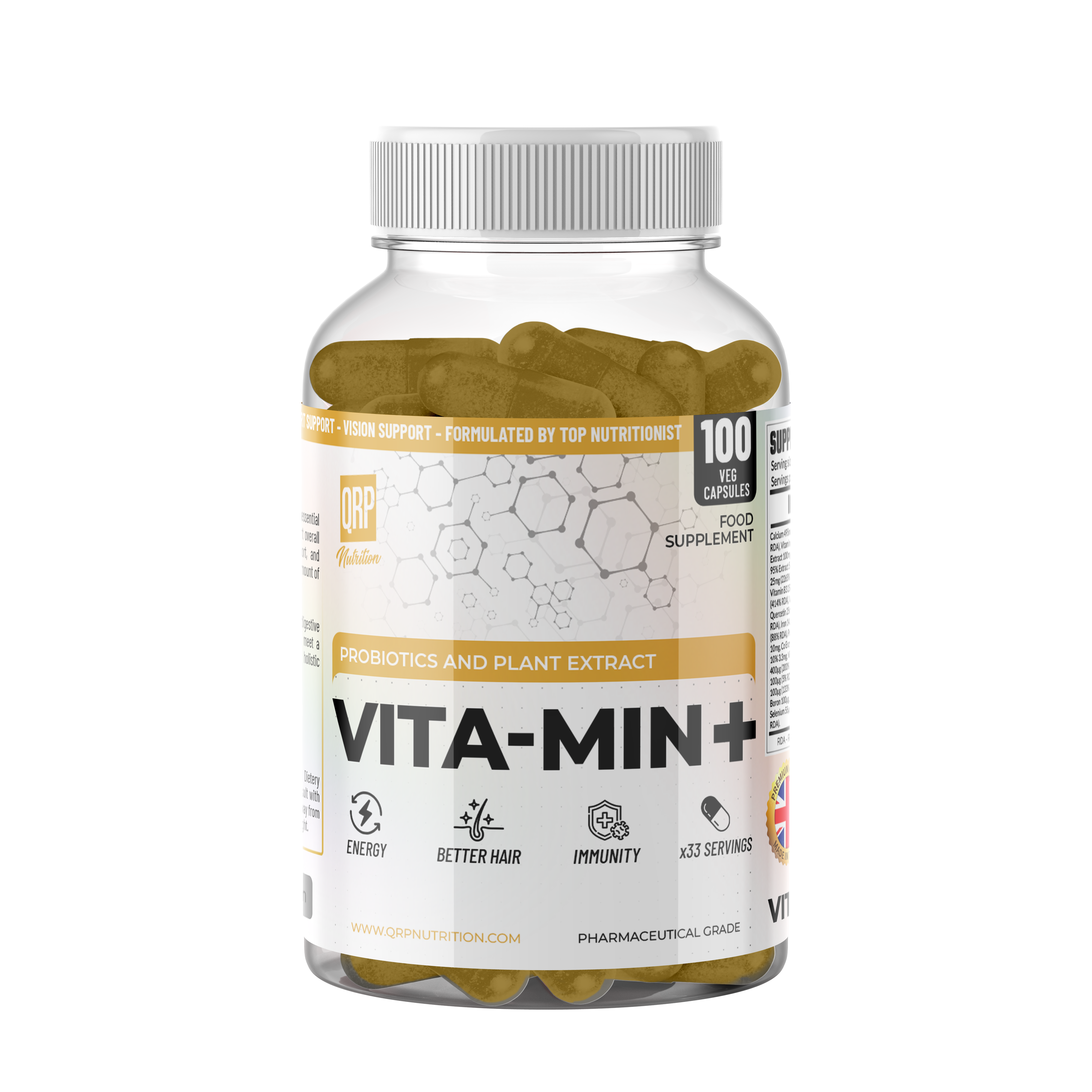 Inulin 500g (unflav.) – Prebiotic Fibre for Gut Health | QRP Nutrition