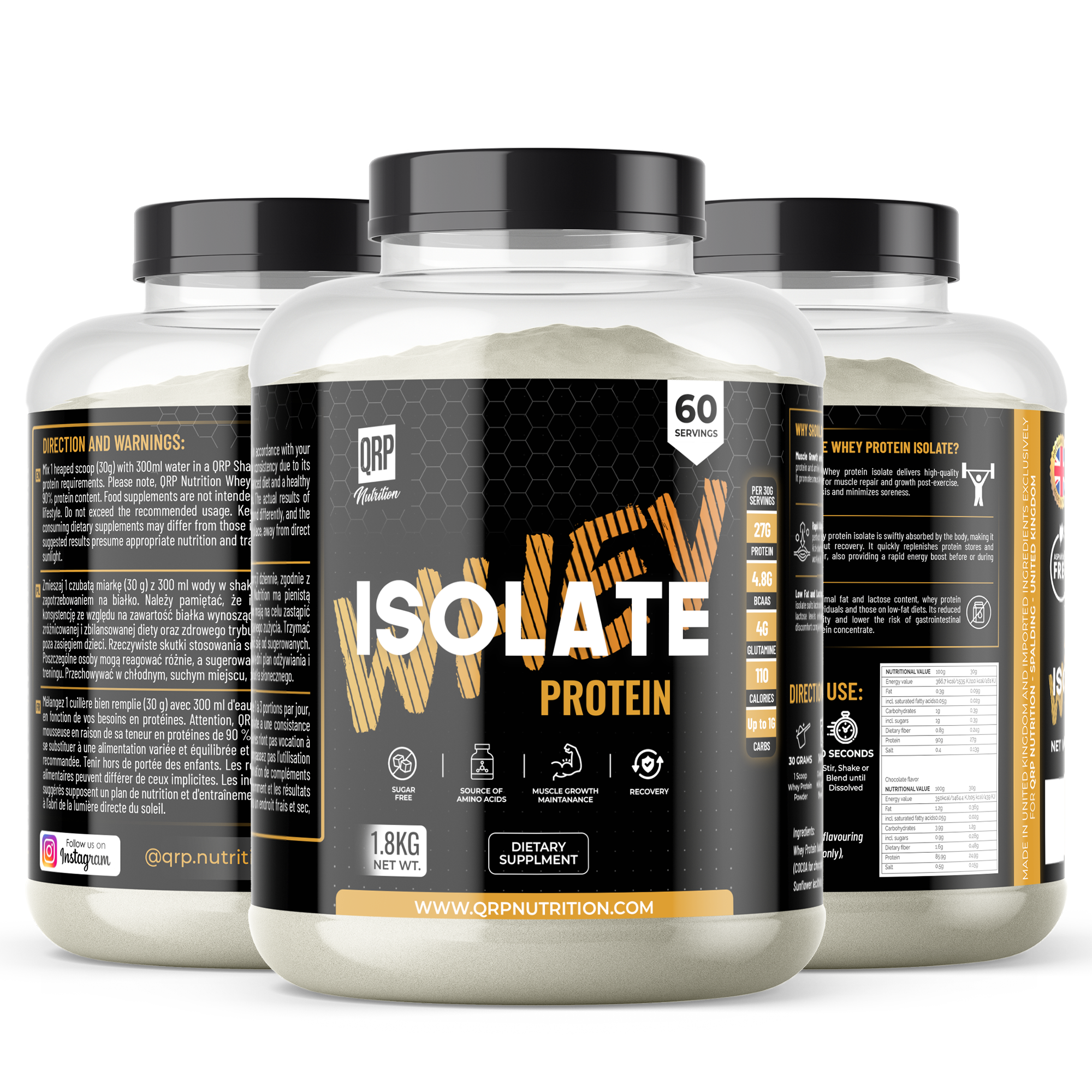 Whey Protein Isolate | Lean Muscle & Recovery | QRP Nutrition